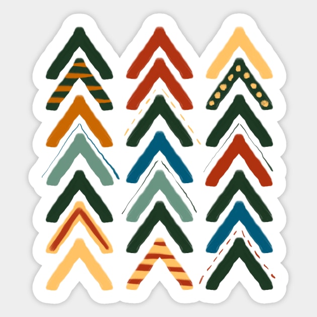 Abstract Shapes Triangle Aesthetic Painting - Abstract - Sticker | TeePublic